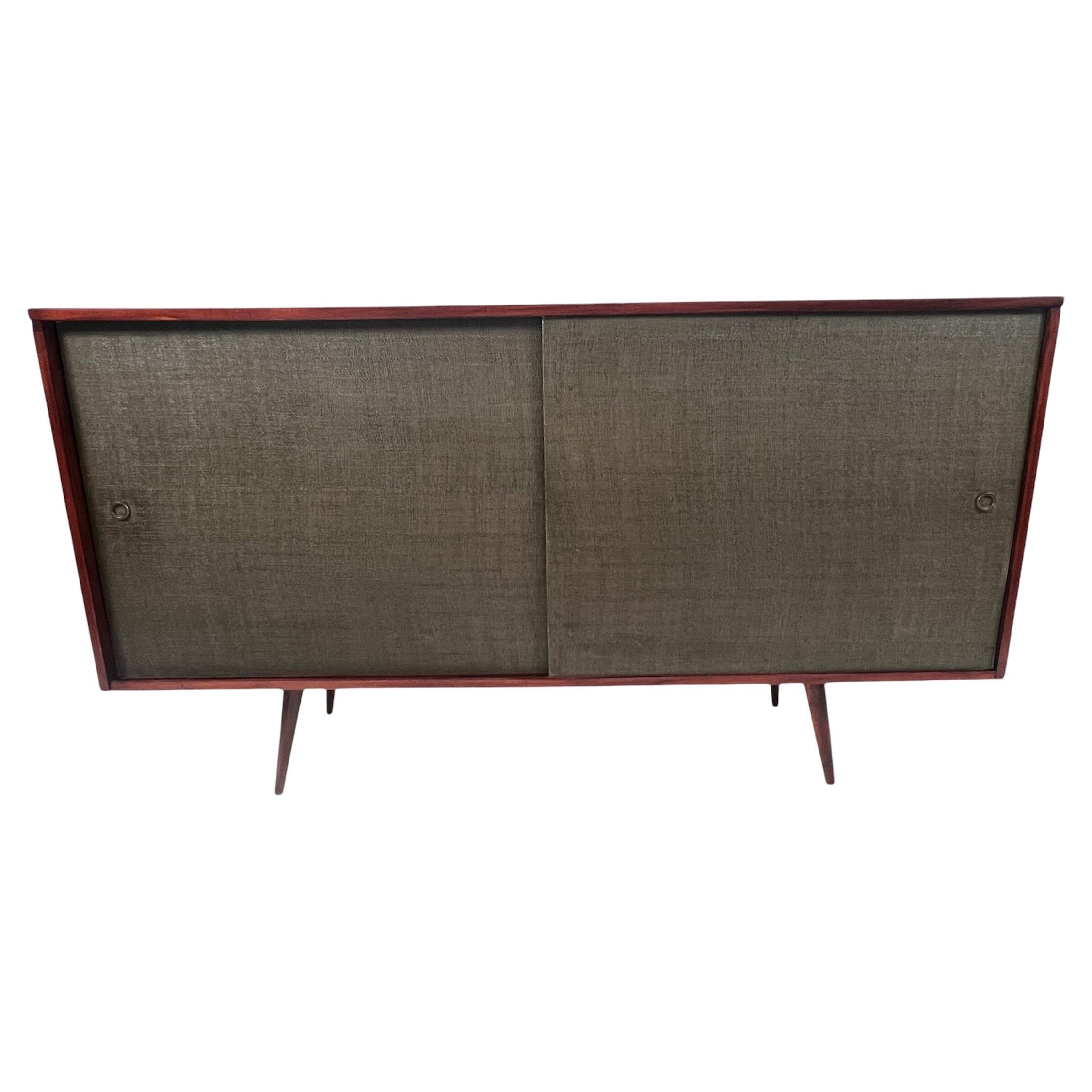 Paul McCobb Planner Group Sliding Door Credenza For Sale at 1stDibs