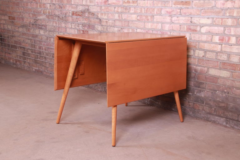 Paul McCobb Planner Group Solid Maple Drop-Leaf Dining Table, Newly Refinished at 1stDibs | paul ...