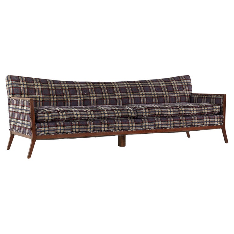 Paul McCobb Style Mid-Century Walnut Sofa For Sale at 1stDibs