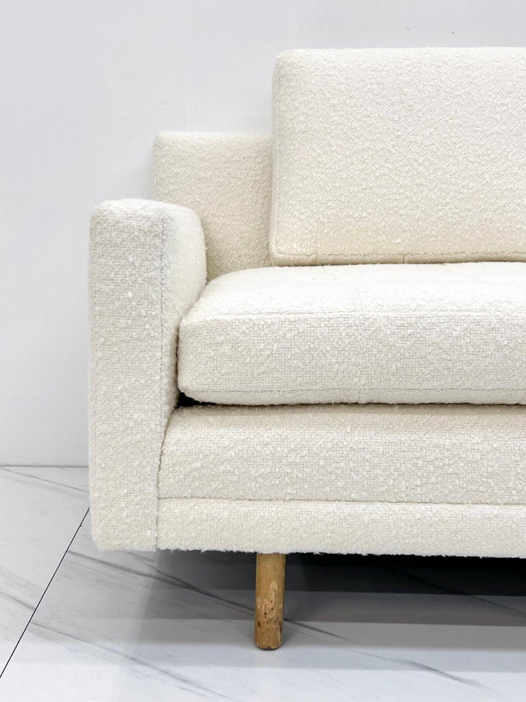 Paul McCobb Tuxedo Sofa in White Boucle, Directional, 1960's For Sale ...