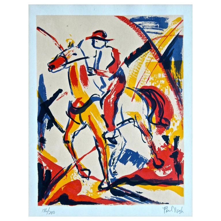 Paul Nash Lithograph "Horse and Rider" Vorticism British Modern Art For ...
