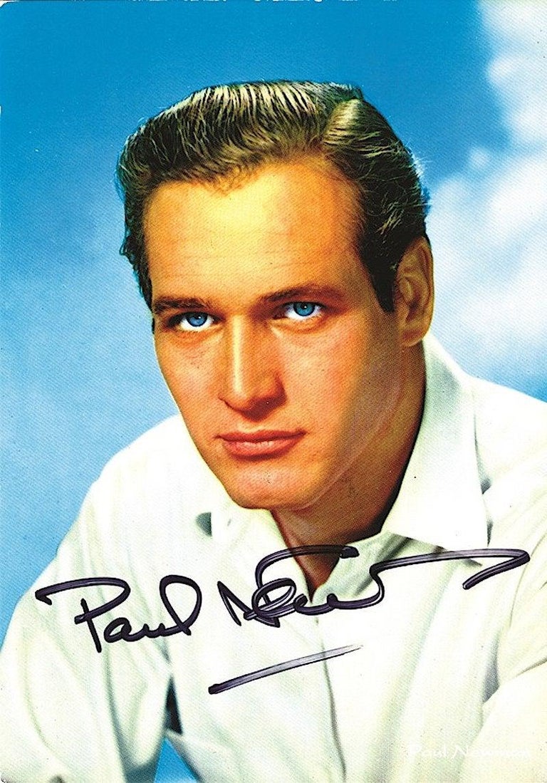 Paul Newman Vintage Original Signed Promotional Postcard Colour For ...