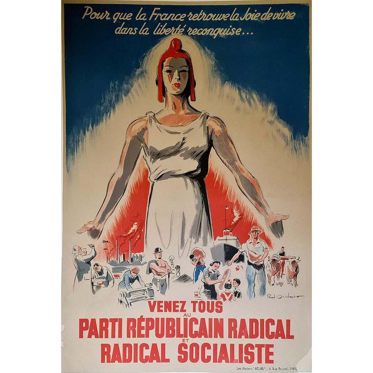 Paul Ordner - 1945 poster - So that France finds the joy of living in ...