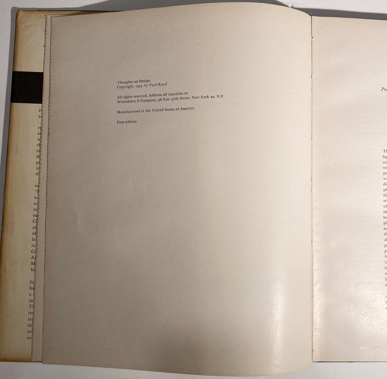 Paul Rand Thoughts on Design Inscribed For Sale at 1stDibs