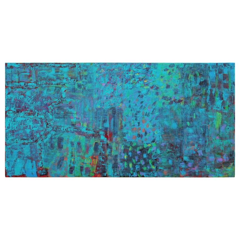 Paul Reeves - "Along the Way" Monumental Blue Tonal Contemporary ...