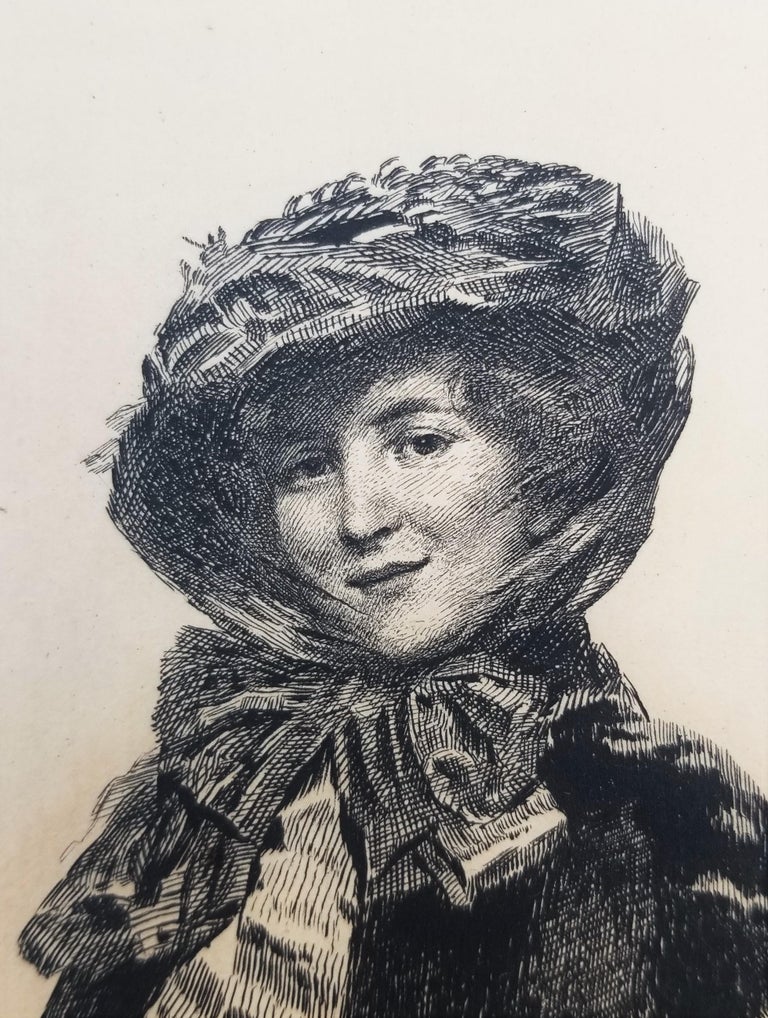 Paul Rodolphe Joseph Dujardin - Portrait de Mlle L... (Portrait of Miss L...) For Sale at 1stDibs