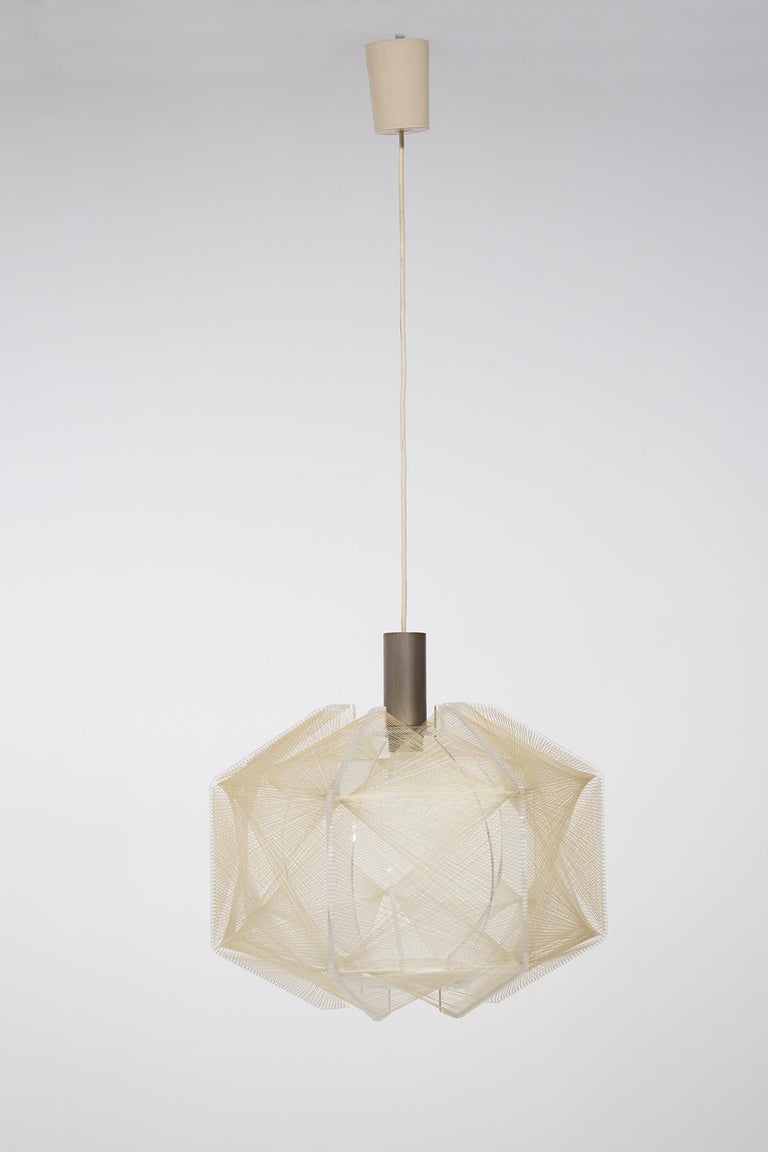 Paul Secon Chandelier for Sompex in Plexiglass and Nylon at 1stDibs