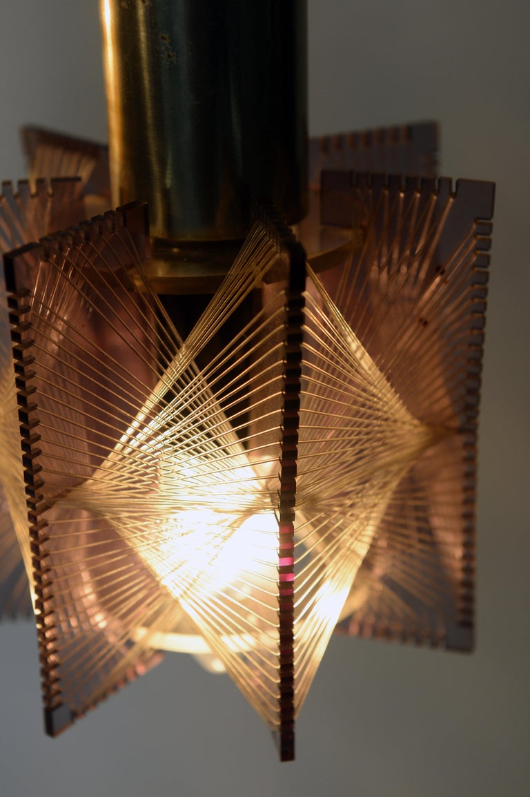 Paul Secon Colored Pendant Lights, 1960s at 1stDibs