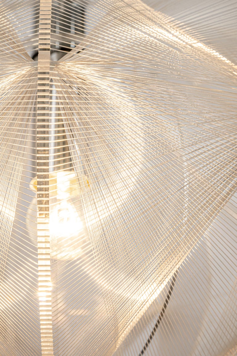 Paul Secon for Sompex-Clear Wire Pendant Lamp, Germany, 1970s For Sale ...