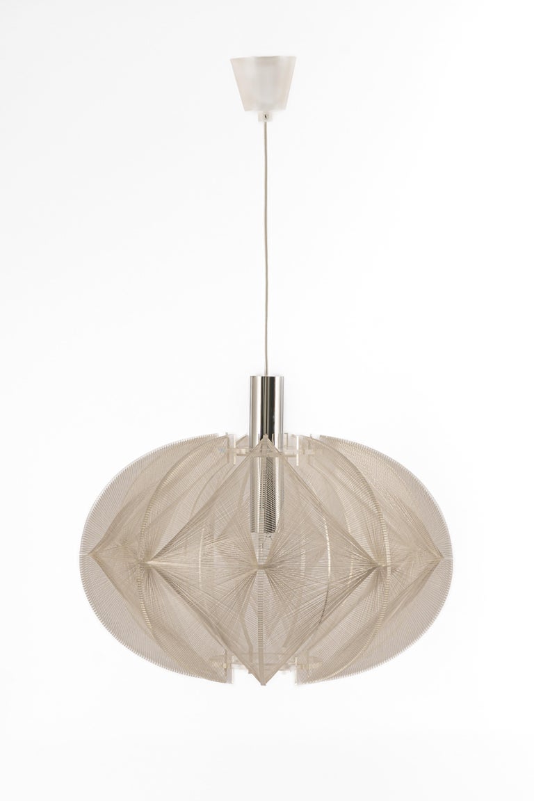 Paul Secon for Sompex-Clear Wire Pendant Lamp, Germany, 1970s For Sale ...