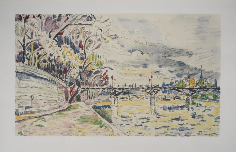 Paul Signac - Paris : Bridges Seen from Seine River - Lithograph at 1stDibs