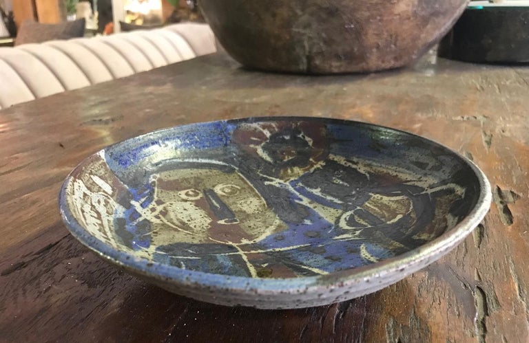 Paul Soldner Decorative Colorful Midcentury Ceramic Pottery Plate Low ...