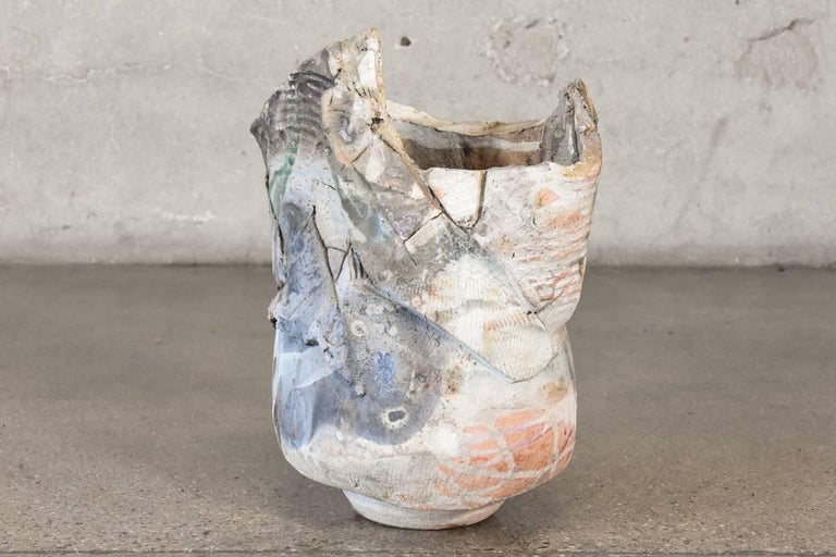 Paul Soldner Raku Vessel For Sale at 1stDibs