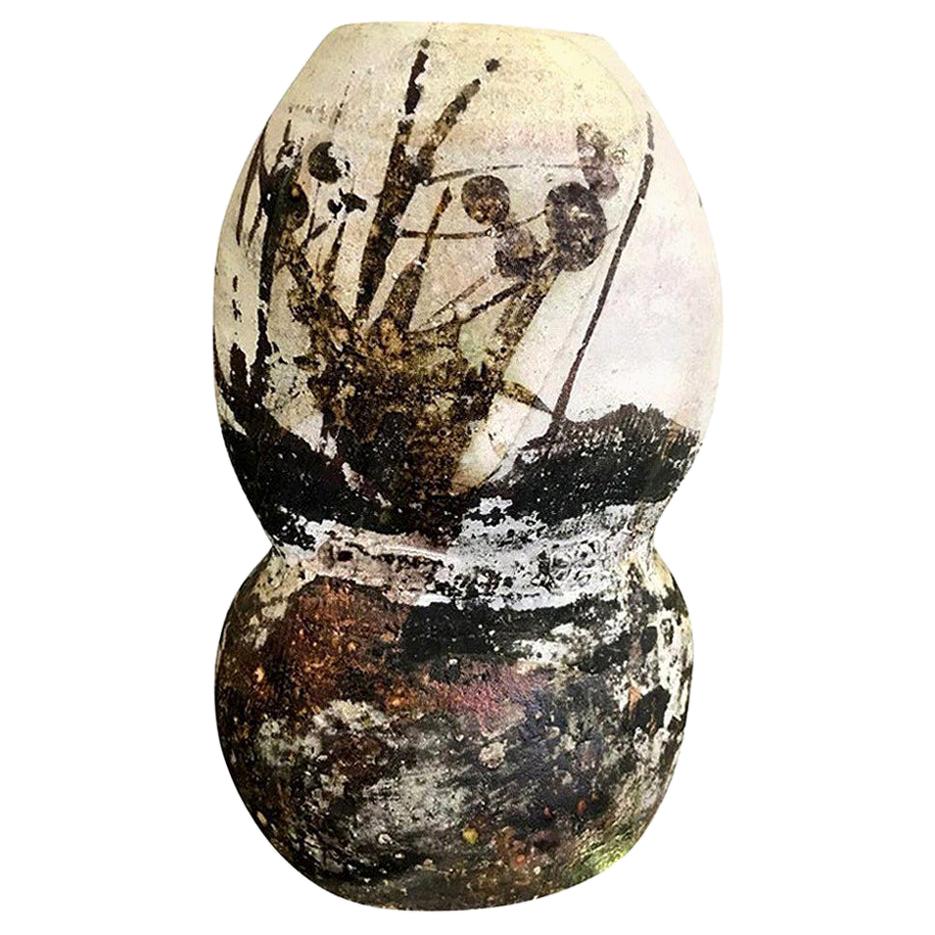 Paul Soldner Raku Vessel For Sale at 1stDibs
