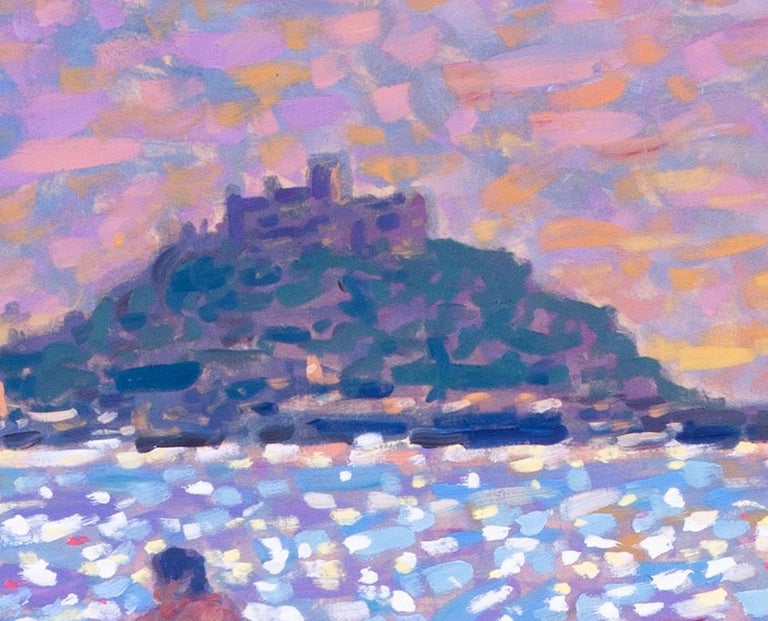 Paul Stephens - British 20 Century beach scene of St. Michael's Mount ...