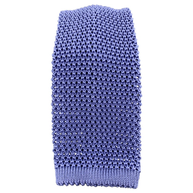 PAUL STUART Periwinkle Silk Textured Knit Tie at 1stDibs