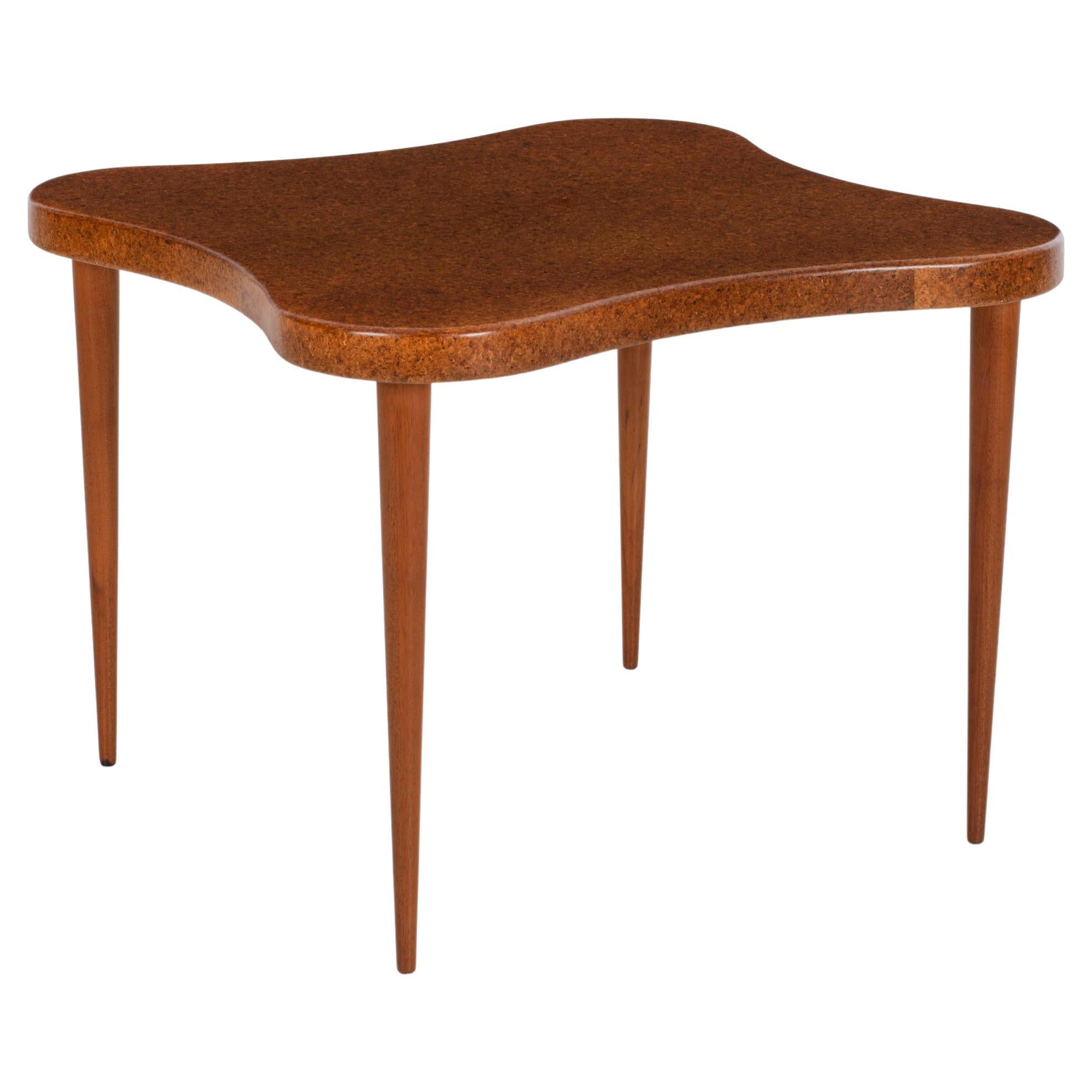 Paul Frankl Cork Expanding Dining Table For Sale at 1stDibs
