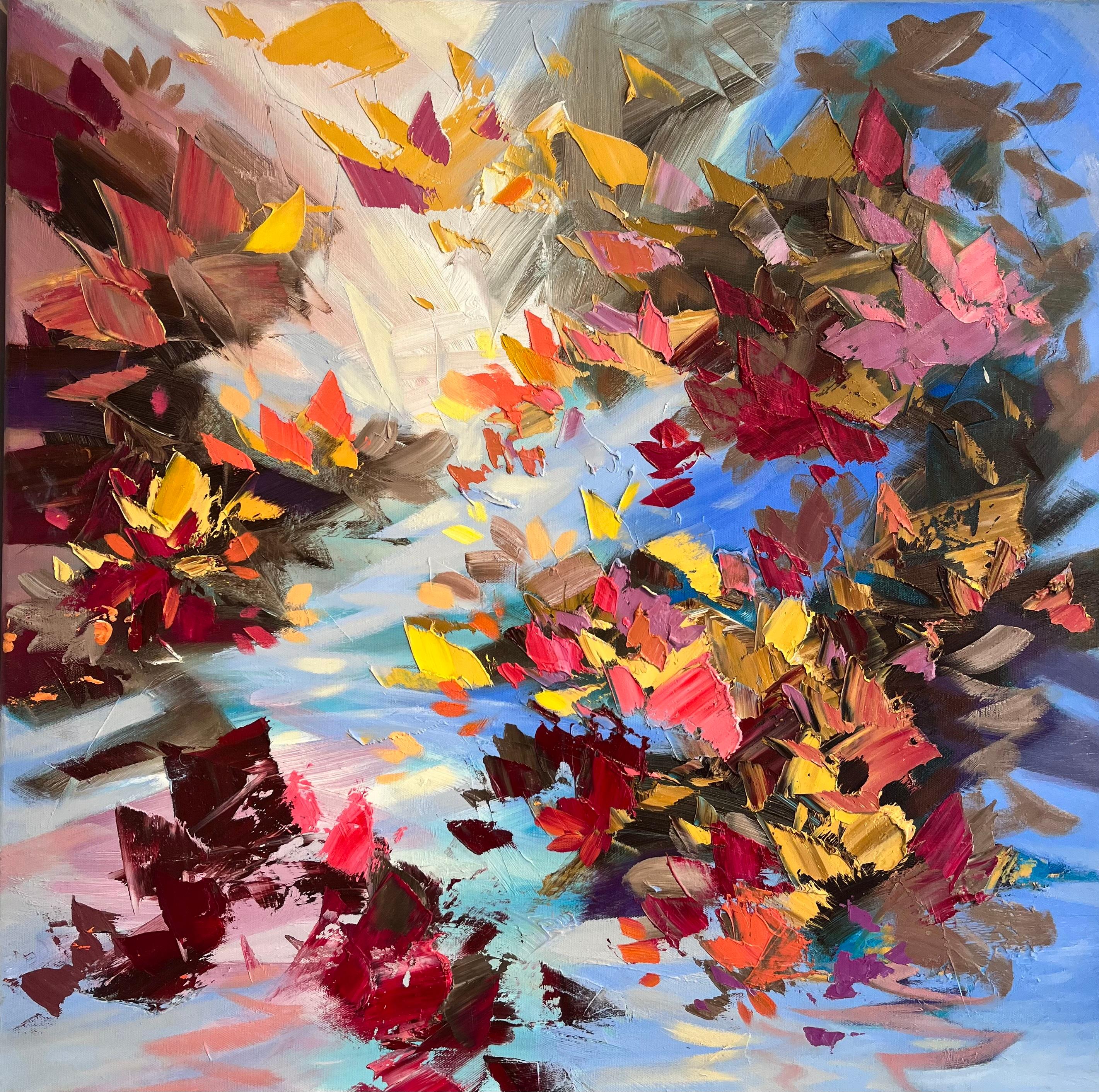 Paul Treasure - Flutter - original abstract landscape oil painting ...