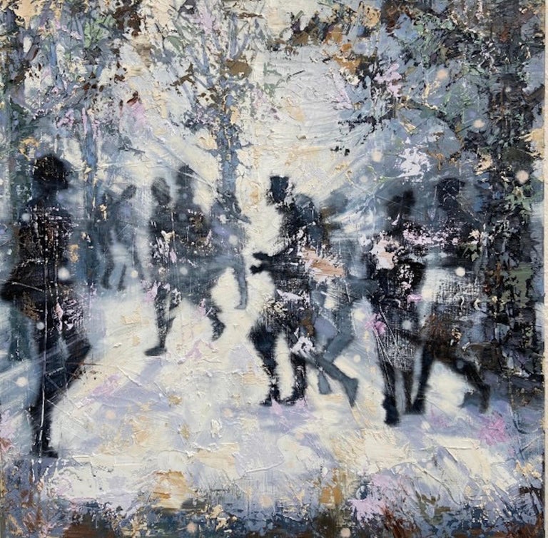 Paul Treasure - Serpentine - modern original artwork snowscape winter ...