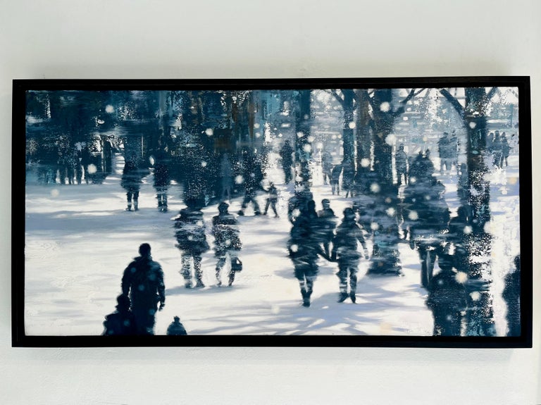 Paul Treasure - Southside - modern original artwork snowscape winter ...