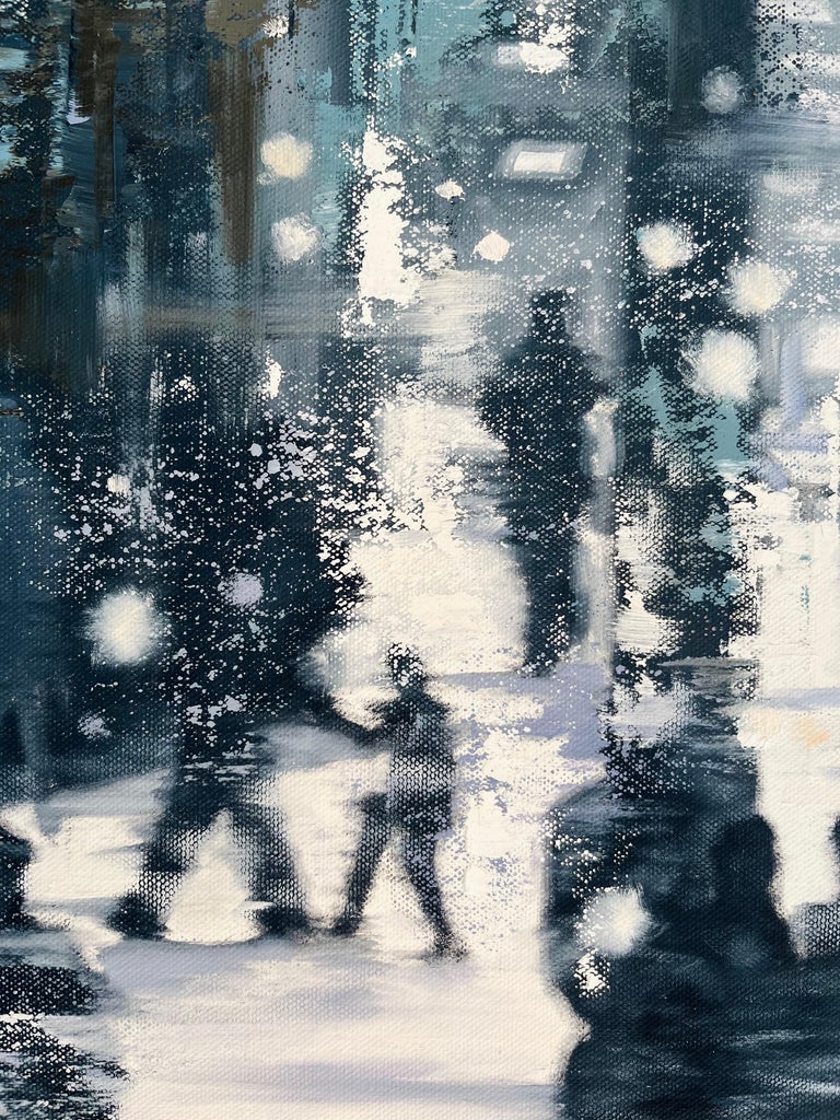 Paul Treasure - Southside - modern original artwork snowscape winter ...