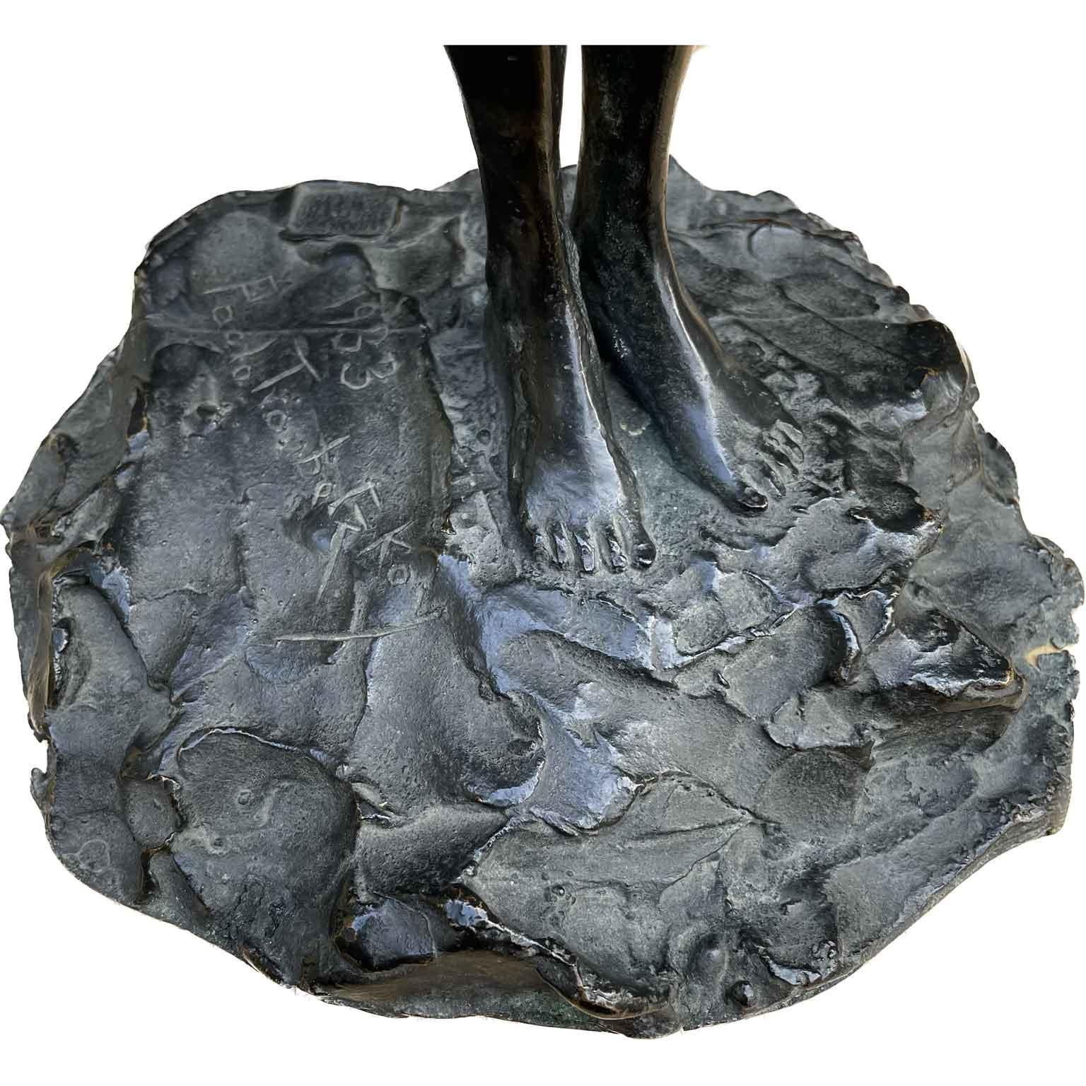 Paul Troubetzkoy Nude Girl 1933 Bronze Standing Woman Sculpture For