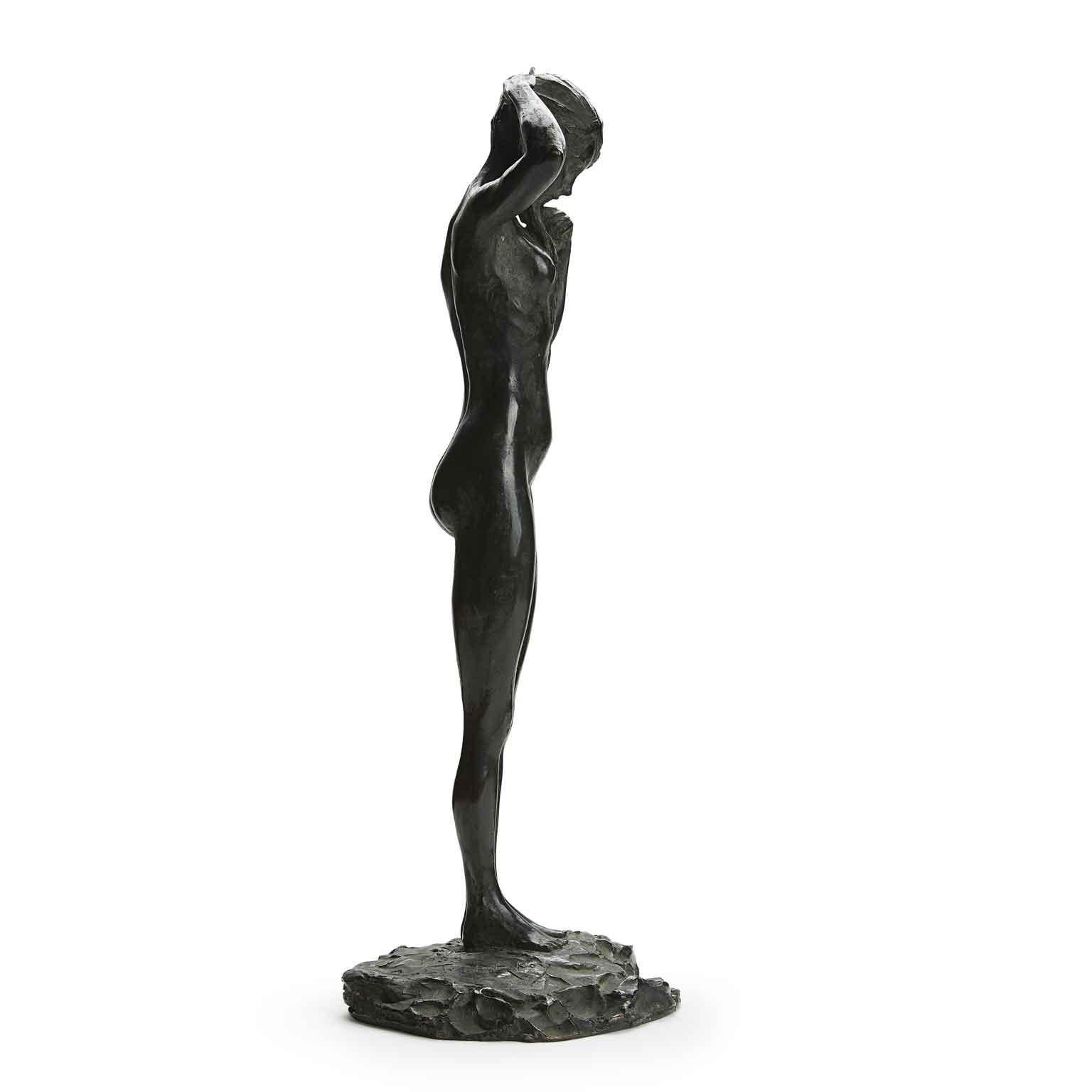 Paul Troubetzkoy Nude Girl 1933 Bronze Standing Woman Sculpture For