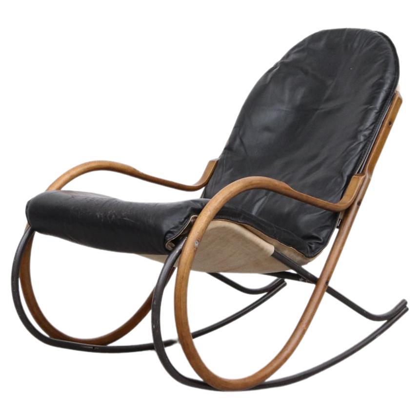 Monumental Carved Oak Morris Platform Rocker at 1stDibs