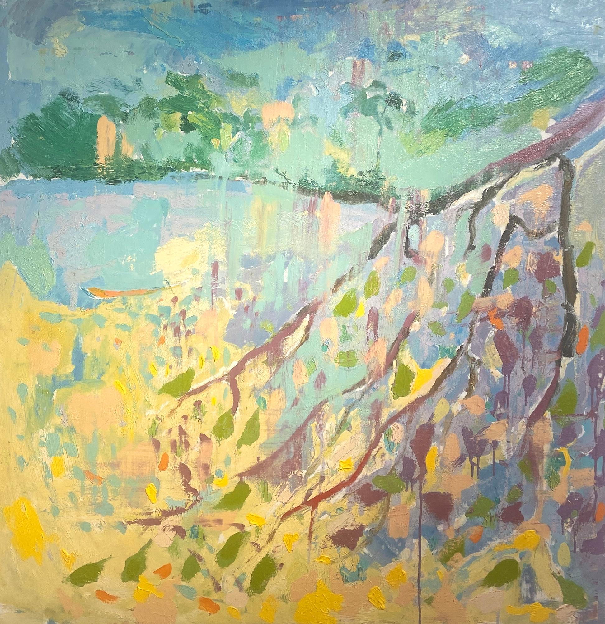 Paul Wadsworth - Orange Tree, Contemporary Expressionist Oil Painting ...