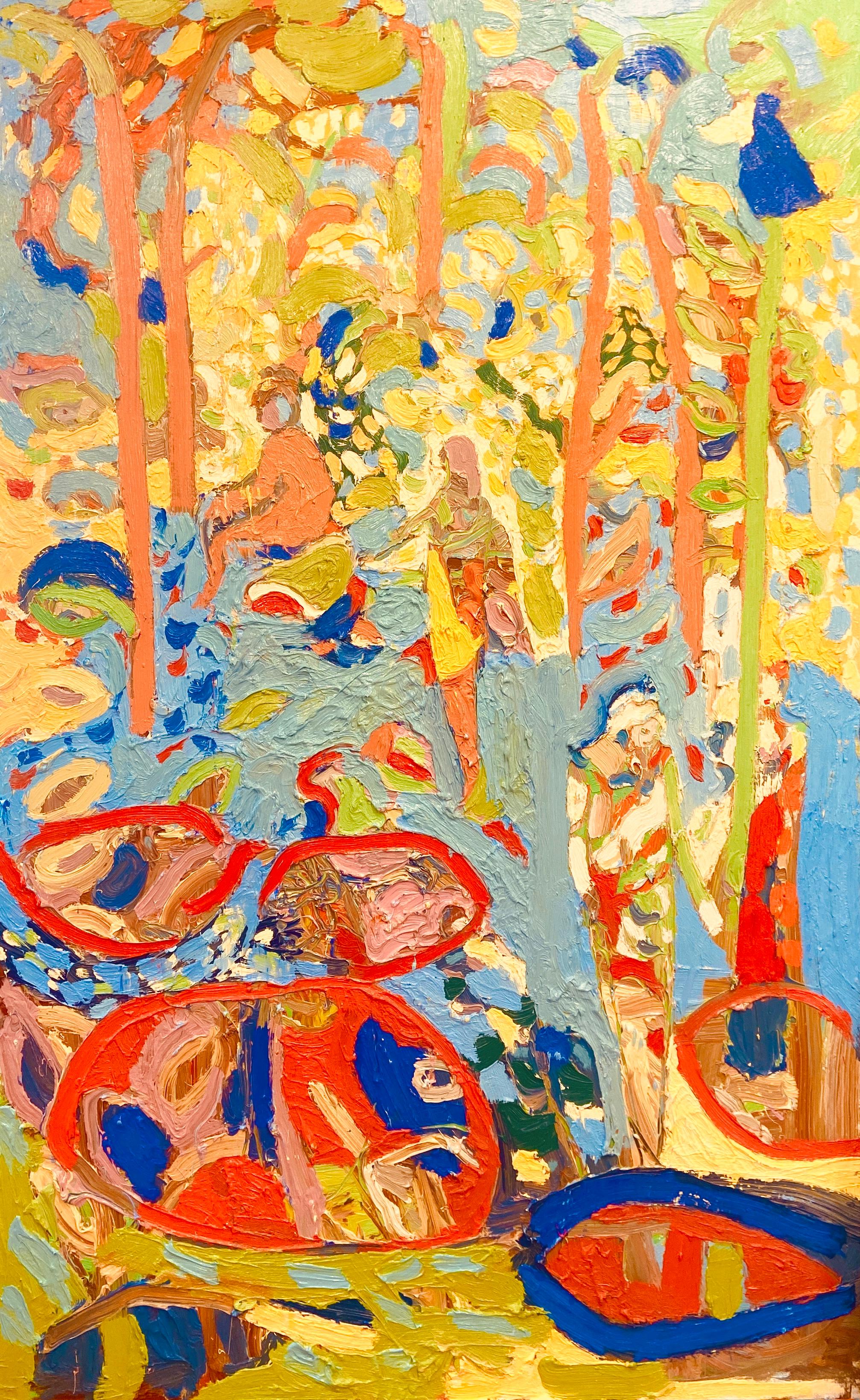 Paul Wadsworth - Forest River. Large Abstract Expressionist Oil ...