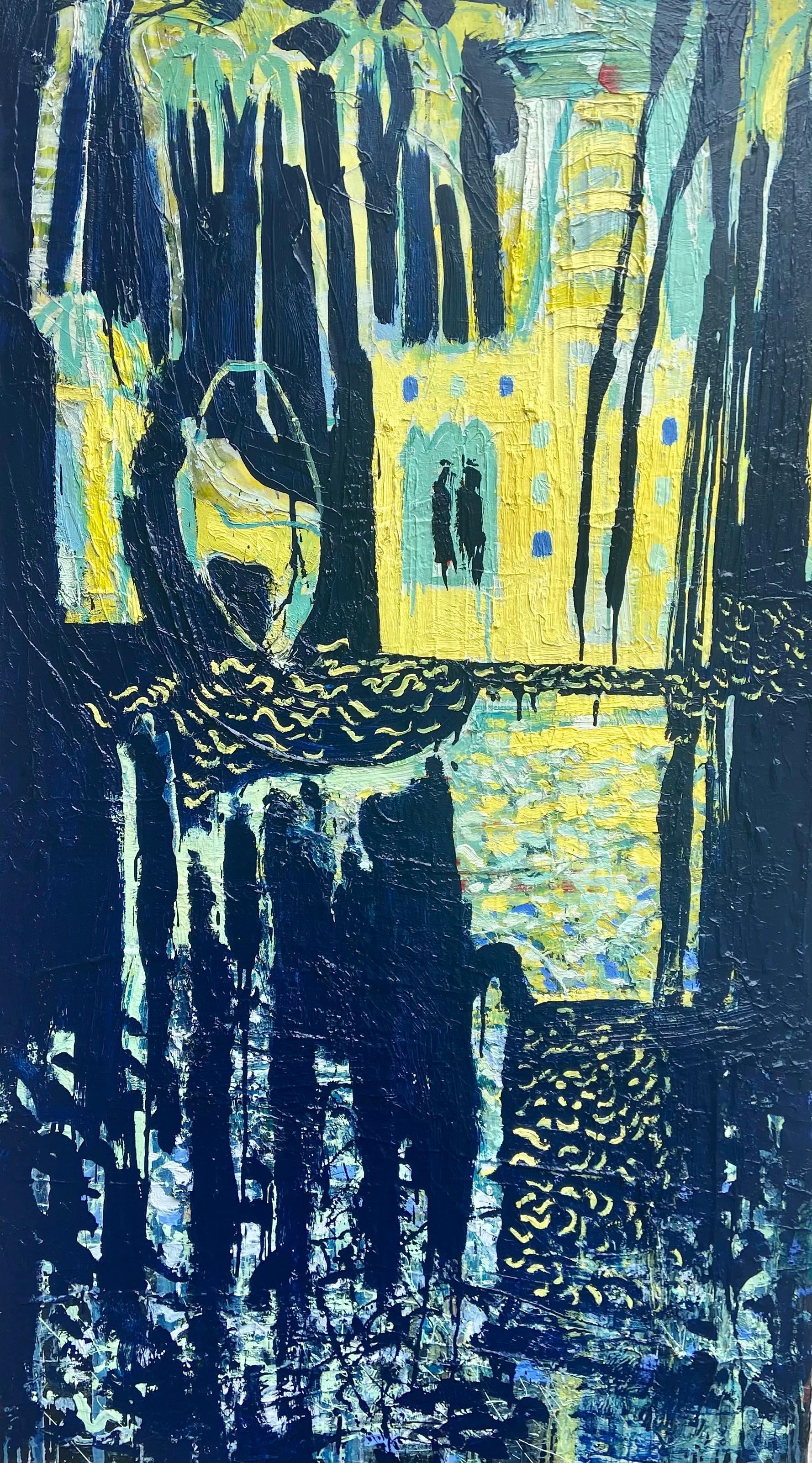 Paul Wadsworth - Swimming Under A Full Moon. Large Abstract ...