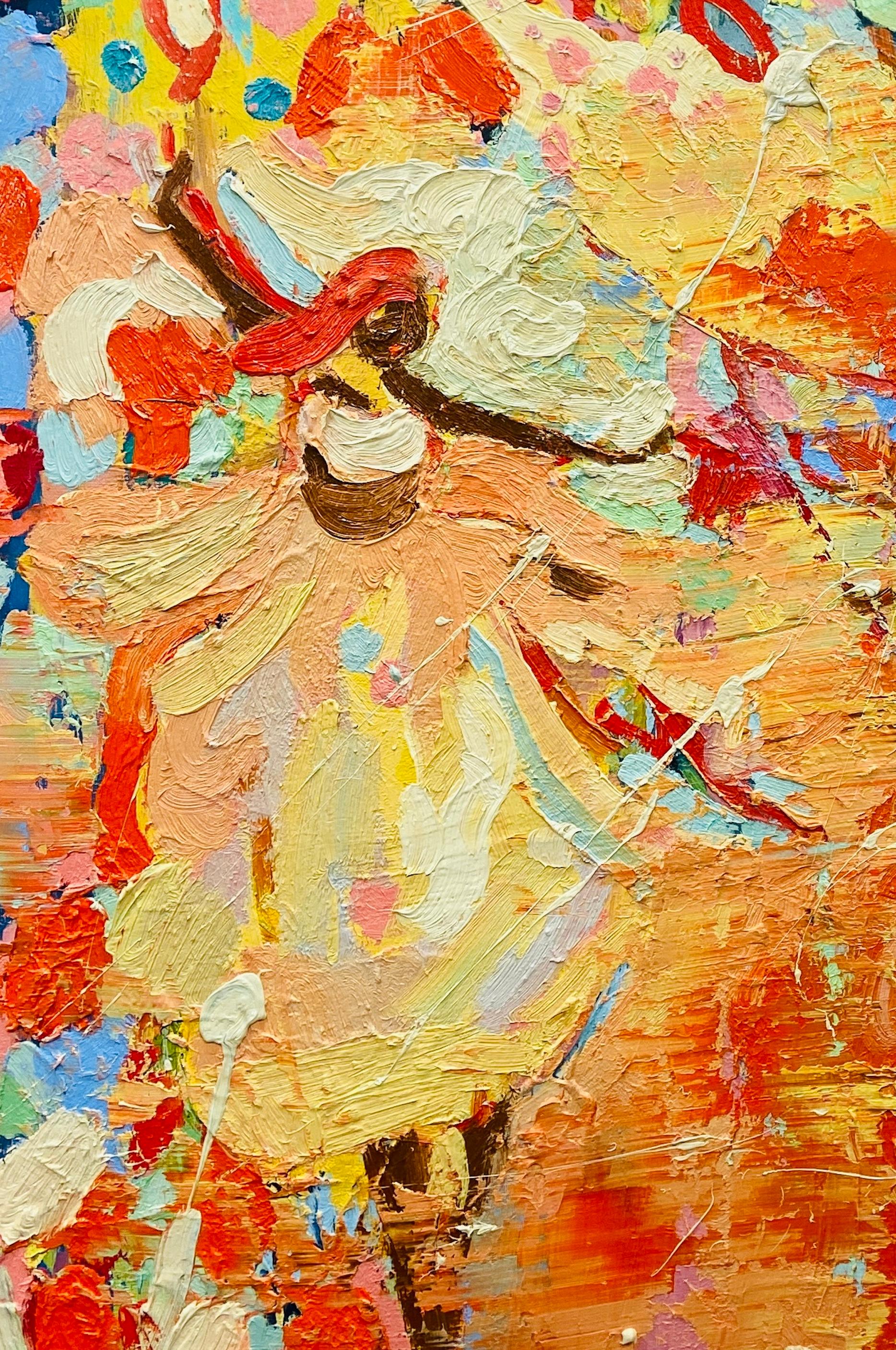 Paul Wadsworth - Rajasthan Gypsy Dance. Large Abstract Expressionist ...