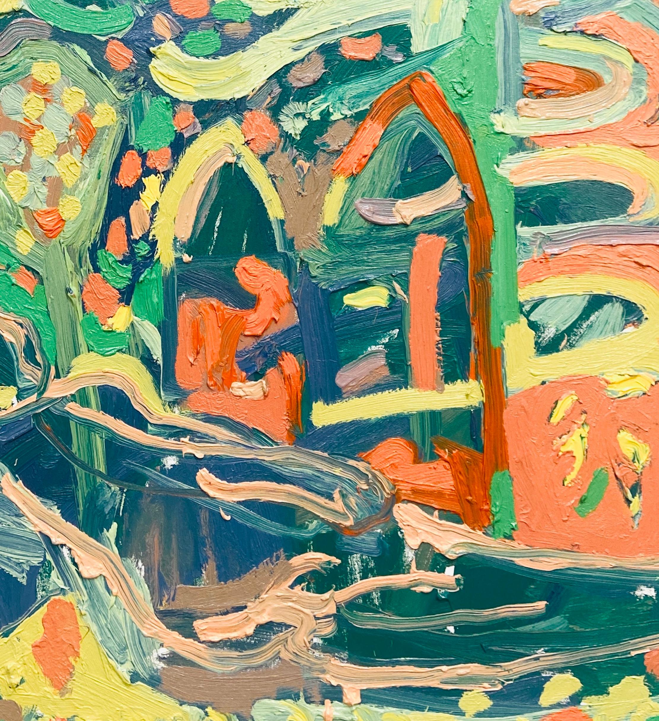 Paul Wadsworth - The Arched Windows. Abstract Expressionist Oil ...