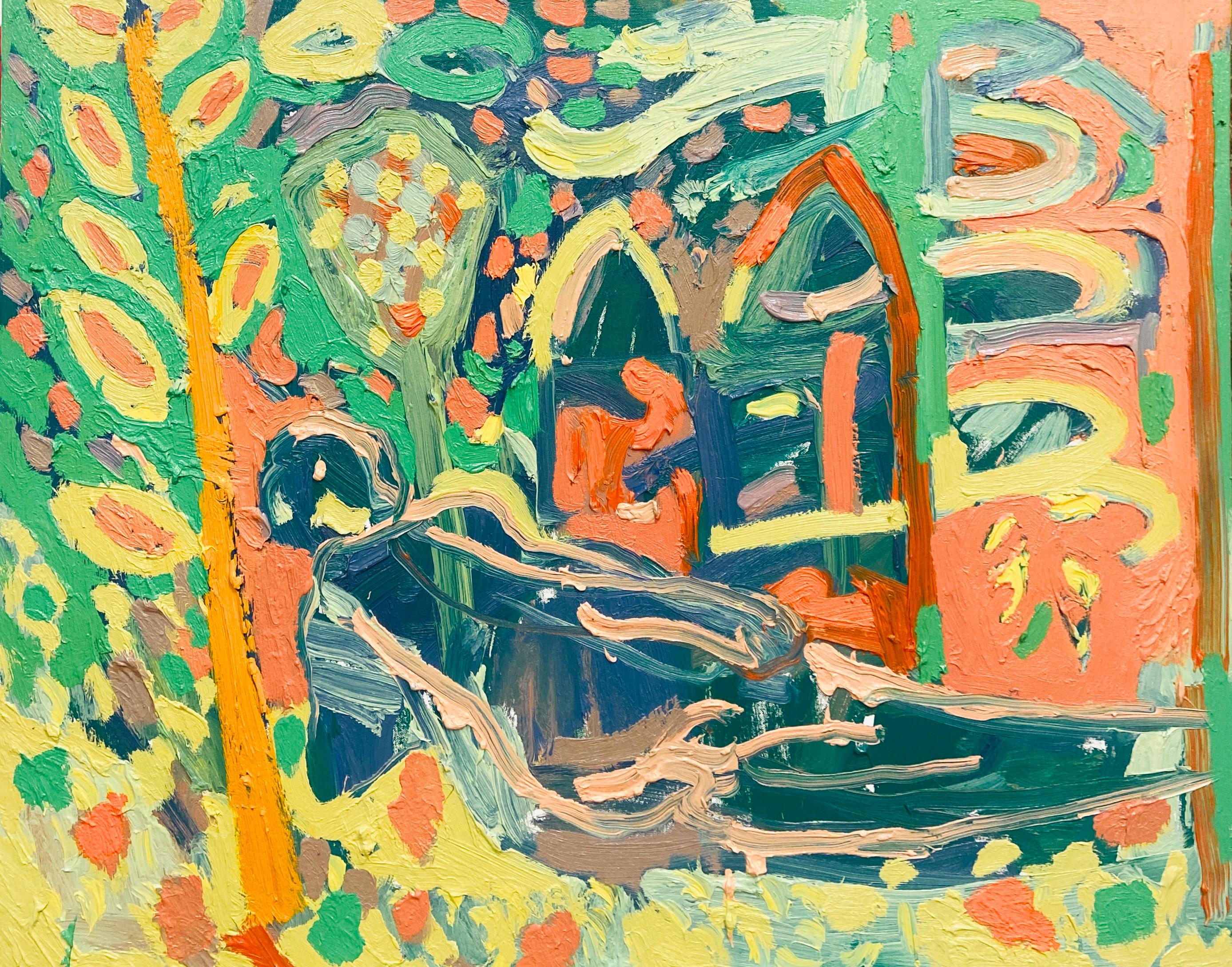 Paul Wadsworth - The Arched Windows. Abstract Expressionist Oil ...