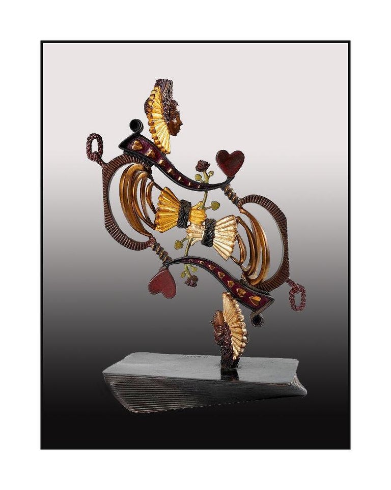 Paul Wegner - Paul D. Wegner Bronze Sculpture Queen of Hearts Original ...