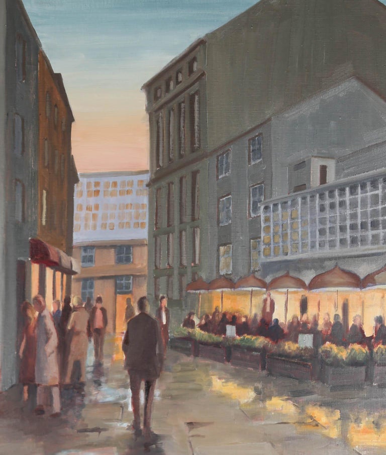 Paul Winby - Paul Winby - Framed Contemporary Oil, City Dining at 1stDibs