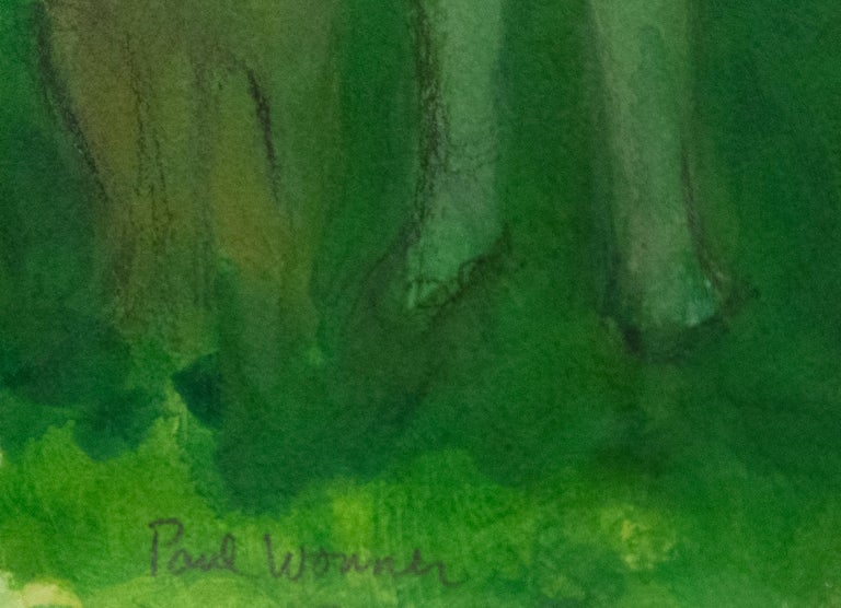 Paul Wonner - Park with Figures and Dogs at 1stDibs