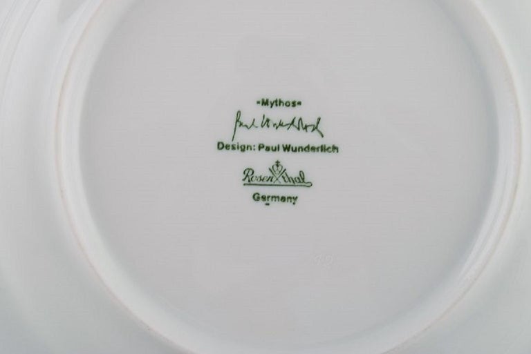 Paul Wunderlich for Rosenthal, 10 Mythos Deep Porcelain Plates, 1980s ...