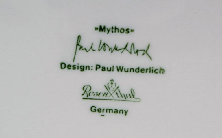 Paul Wunderlich for Rosenthal, Four Mythos Porcelain Plates, 1980s ...