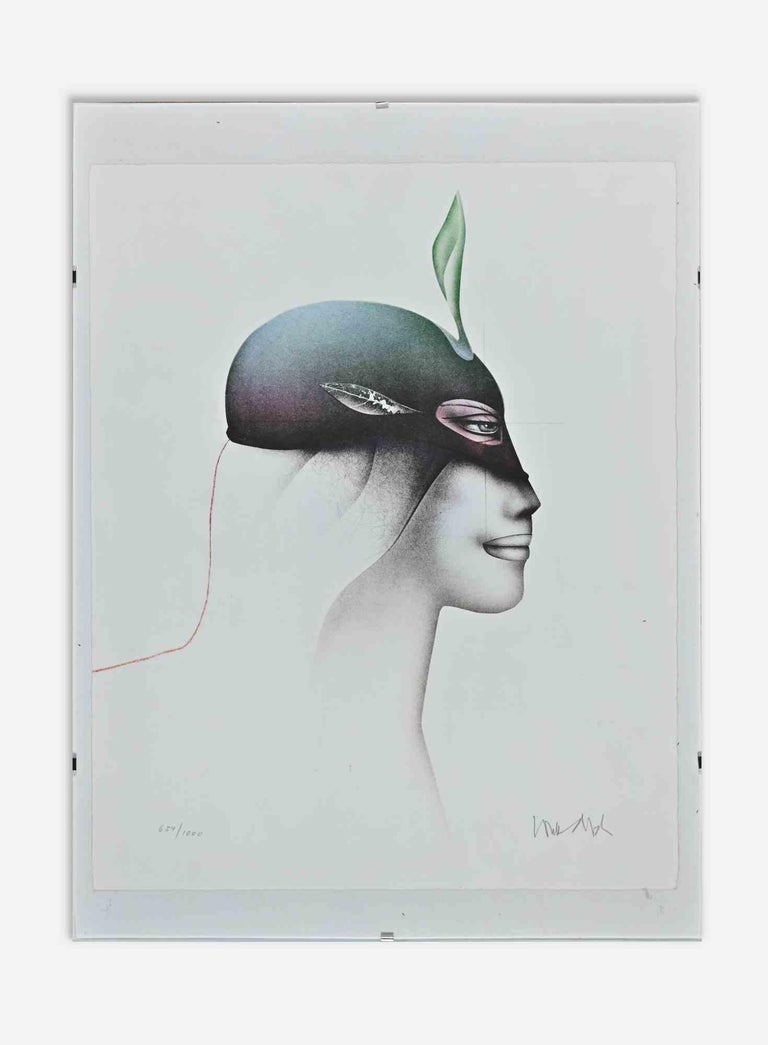 Paul Wunderlich – Tete de Femme – Lithographie von P. Wunderlich – Ende ...