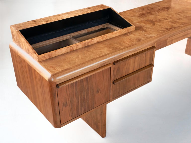 Paul Zell Electronic Studio Sound Desk in Walnut and Burlwood ...