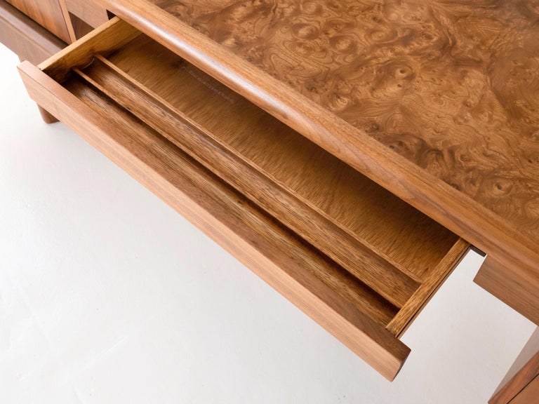 Paul Zell Electronic Studio Sound Desk in Walnut and Burlwood, California, 1978 For Sale at 1stDibs