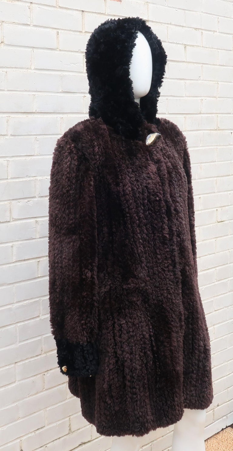 Paula Lishman Beaver Fur Knit Hooded Coat at 1stDibs | paula lishman ...