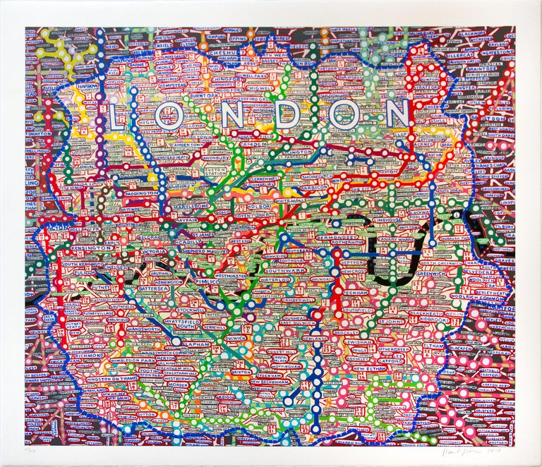 Paula Scher - London - Paula Scher, Maps, Screenprint, Contemporary Art ...
