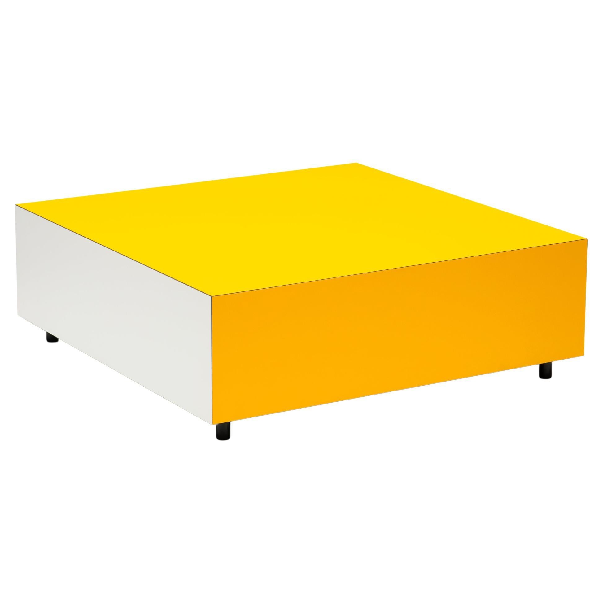 Pauline Deltour Long 'Bloc' Birch Table in Bright Red for Established ...