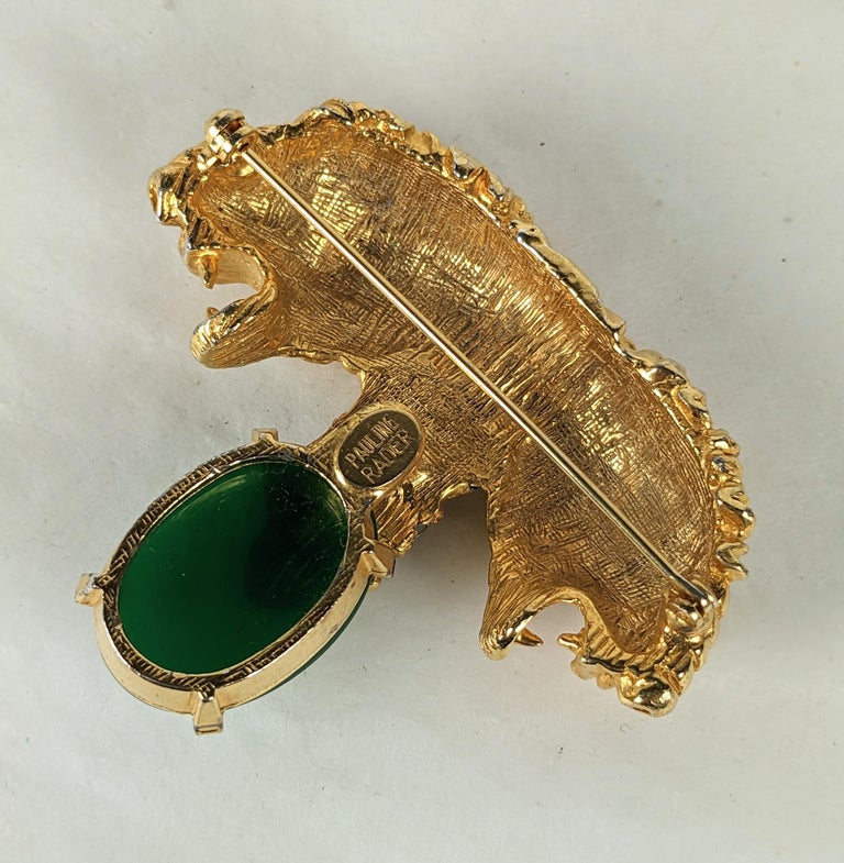 Pauline Rader Jeweled Panther Brooch For Sale at 1stDibs