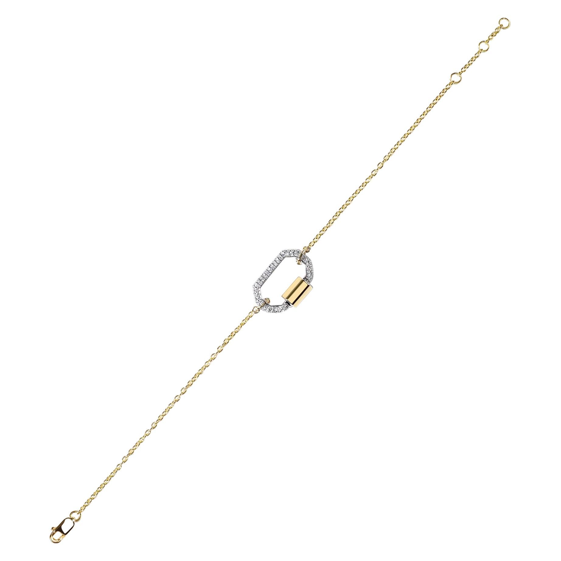 Signature Lock Bracelet in Black Leather, Size S For Sale at 1stDibs
