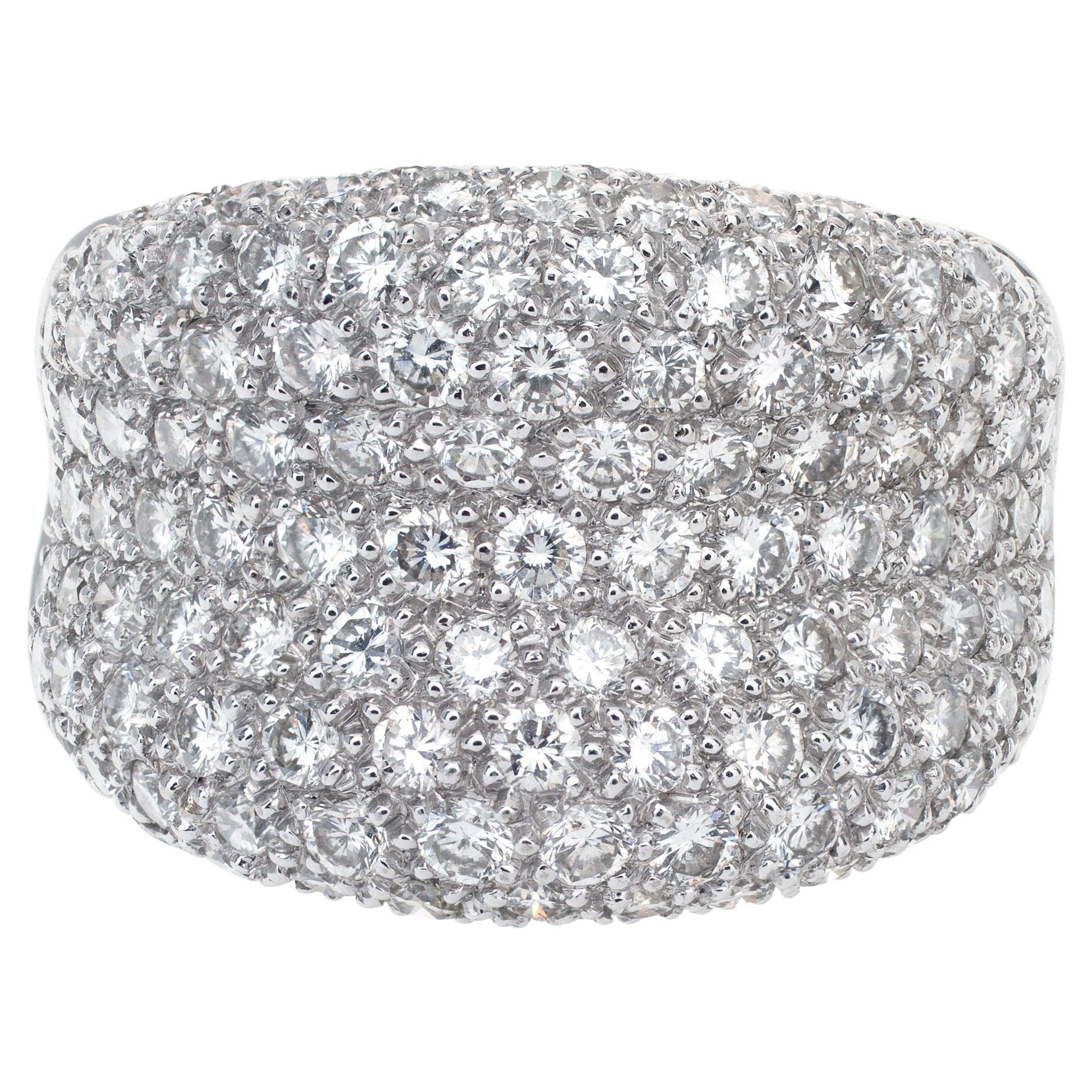 Palmiero J.D. Ladies Diamond Ring in 18k White Gold with Pave Diamonds ...