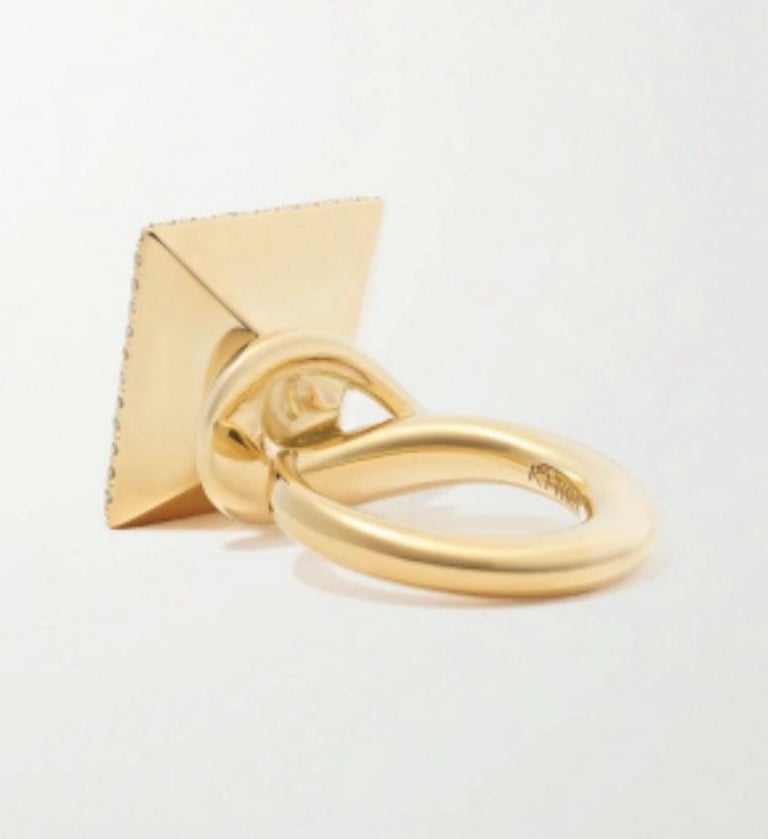 Pavilion Ring in 18k Gold with Emerald, Diamond Trim and Malachite ...
