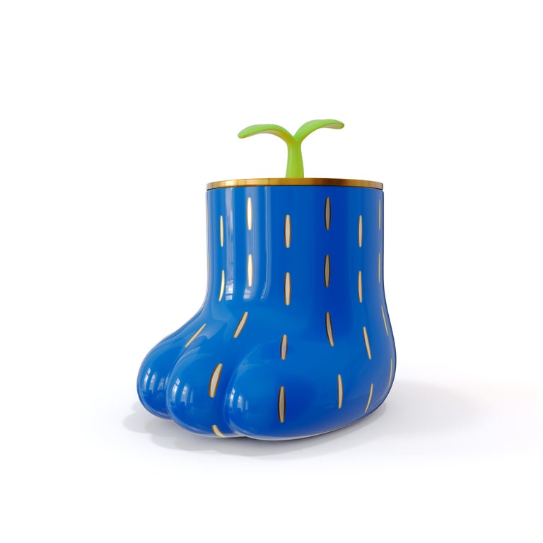 Paw Jar with Brass Inlay by Marcantonio For Sale at 1stDibs